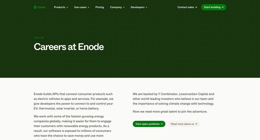 Enode page examples | Nicelydone