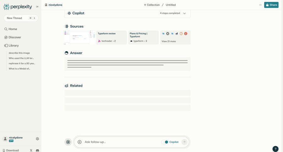 Perplexity UI screen examples | Nicelydone