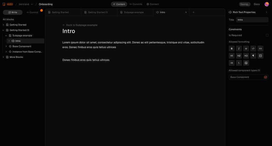 Basehub page examples | Nicelydone