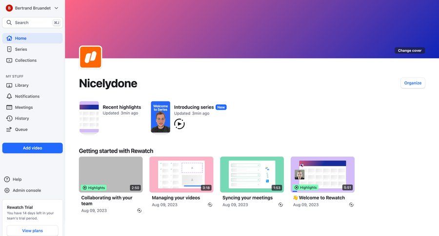 Rewatch page examples | Nicelydone