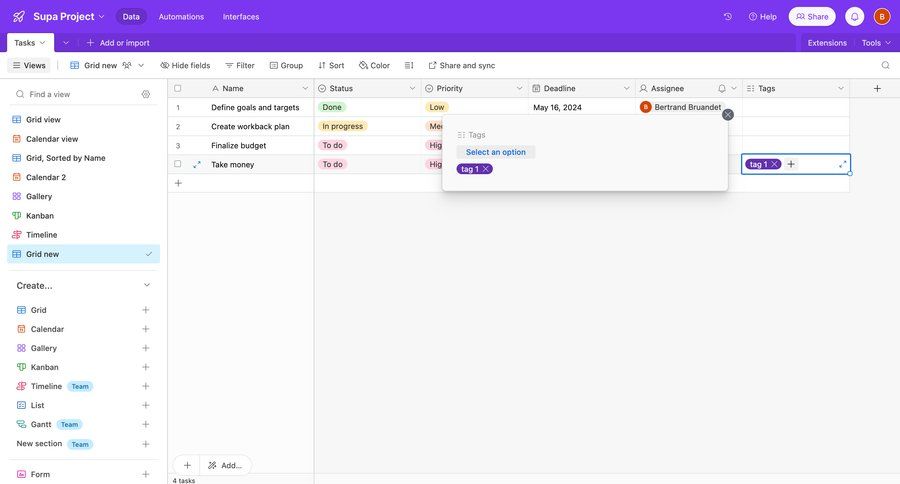 Table page design examples from Saas web applications | Nicelydone