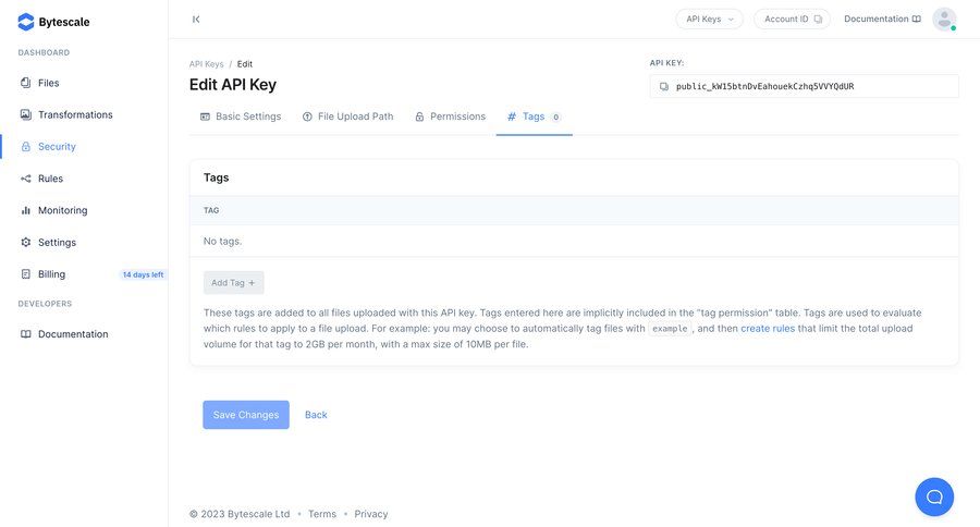 Bytescale page examples | Nicelydone