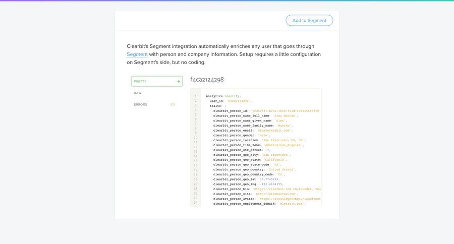 Clearbit page examples | Nicelydone