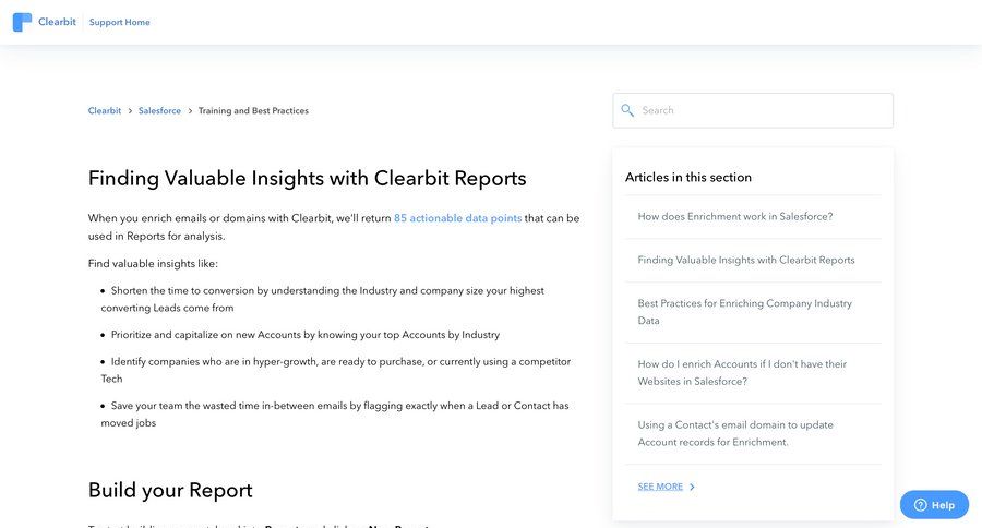 Clearbit page examples | Nicelydone