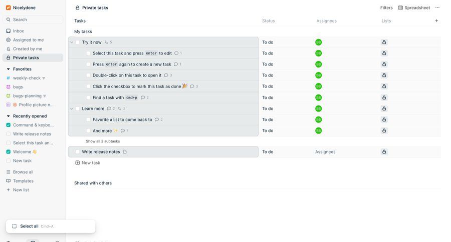 Bulk actions examples from Saas web applications | Nicelydone