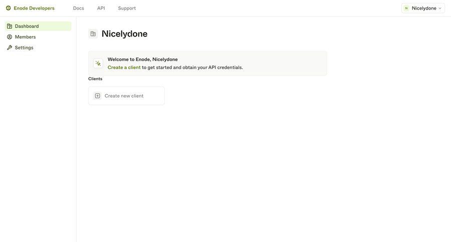 Enode UI screen examples | Nicelydone