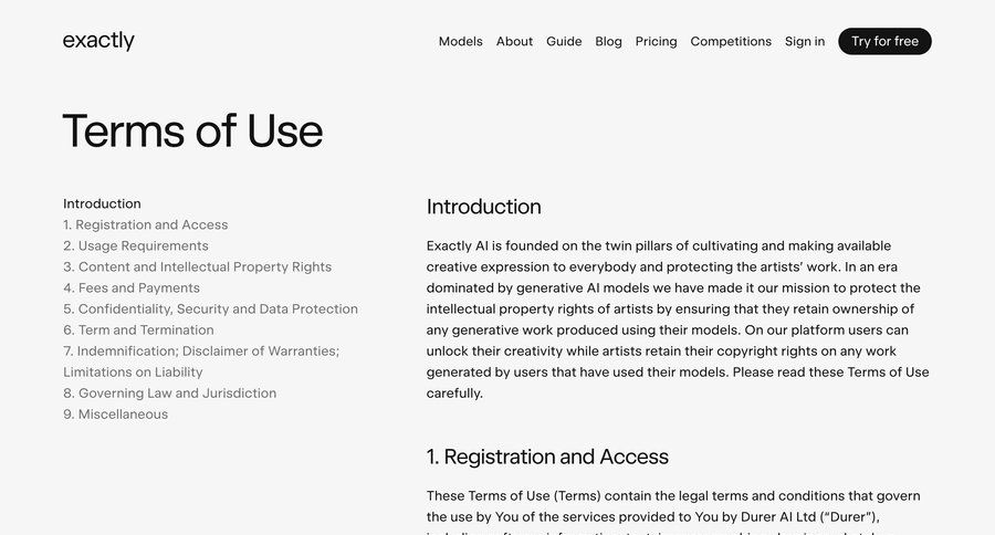 Exactly page examples | Nicelydone