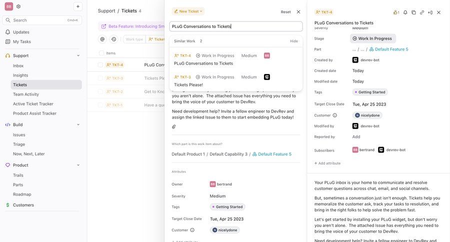 DevRev UI screen examples | Nicelydone