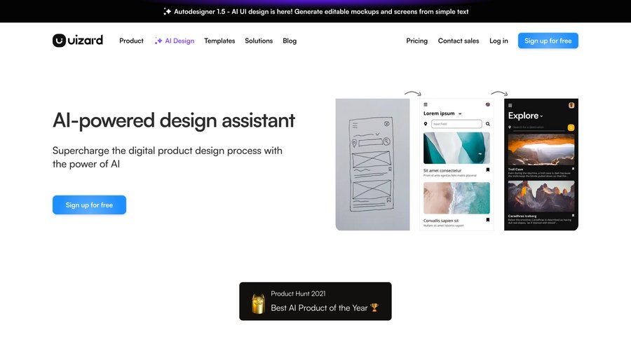 Uizard UI screen examples | Nicelydone