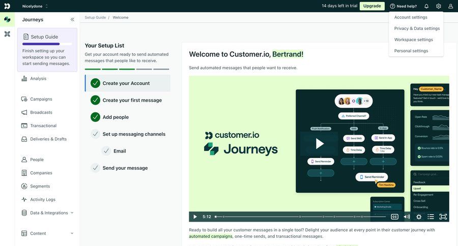 Onboarding page design examples from Saas web applications | Nicelydone