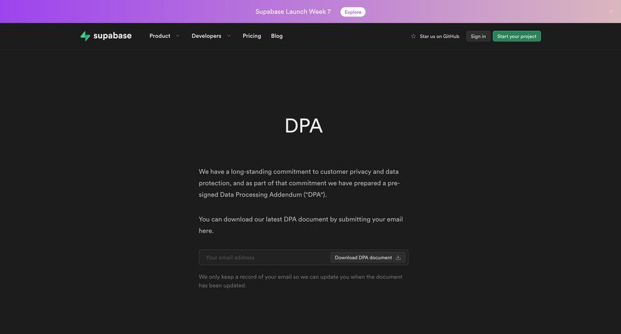 Supabase page examples | Nicelydone