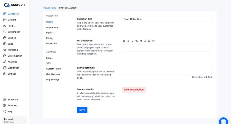 Uscreen UI screen examples | Nicelydone
