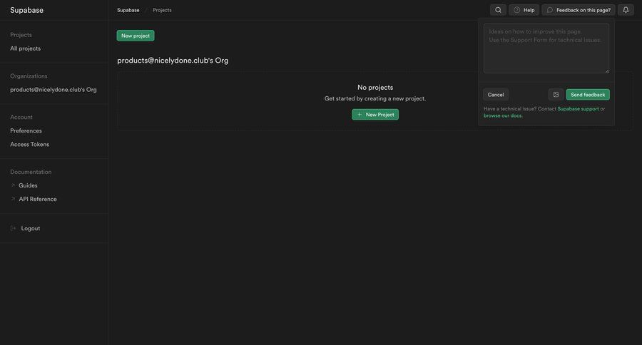 Supabase page examples | Nicelydone
