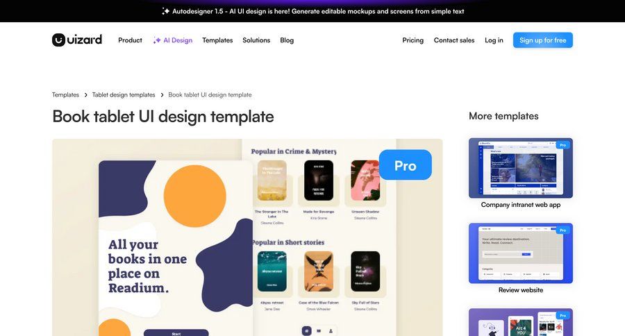 Uizard UI screen examples | Nicelydone