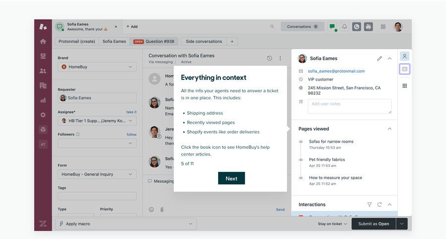 Zendesk UI screen examples | Nicelydone