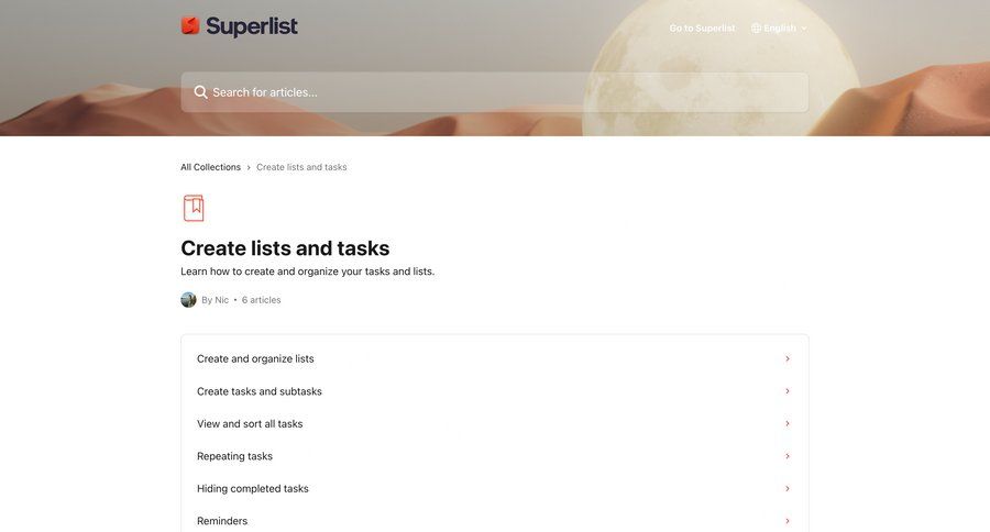 Support / Help center page design examples from Saas web applications | Nicelydone