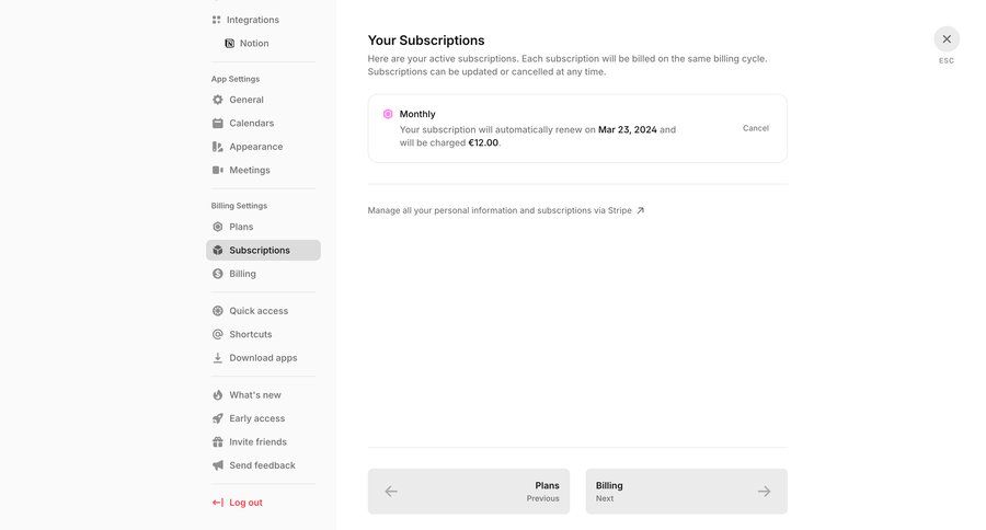 Billing settings page design examples from Saas web applications | Nicelydone