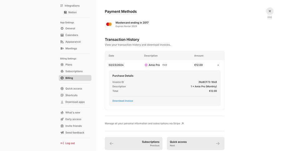 Billing settings page design examples from Saas web applications | Nicelydone