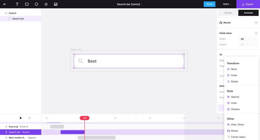 Jitter UI screen examples