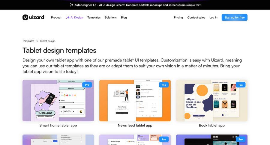 Uizard UI screen examples | Nicelydone