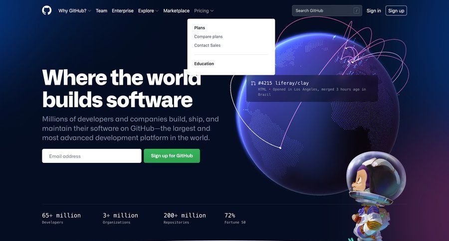 Github UI screen examples | Nicelydone