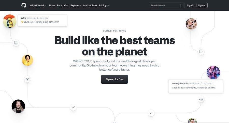Github UI screen examples | Nicelydone