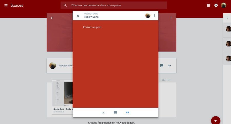 Google spaces page examples | Nicelydone