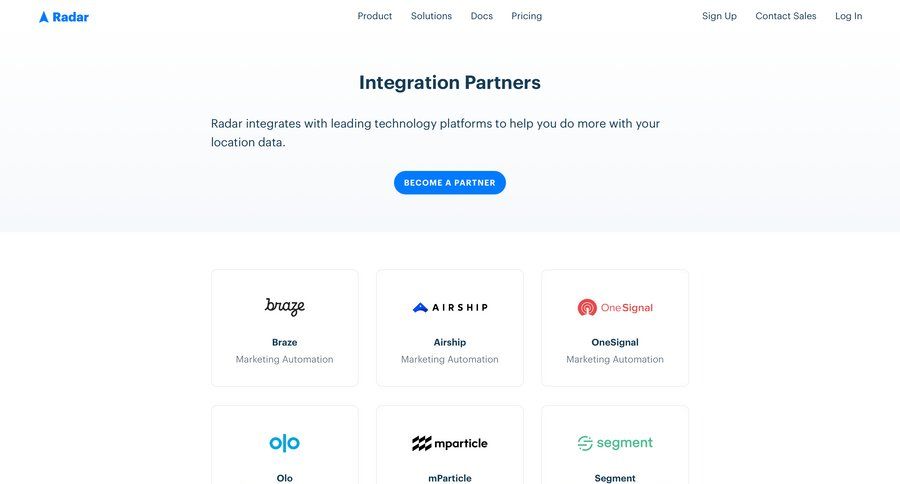 Radar page examples | Nicelydone