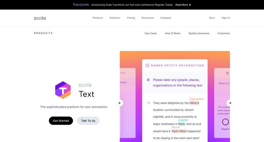 Scale UI screen examples