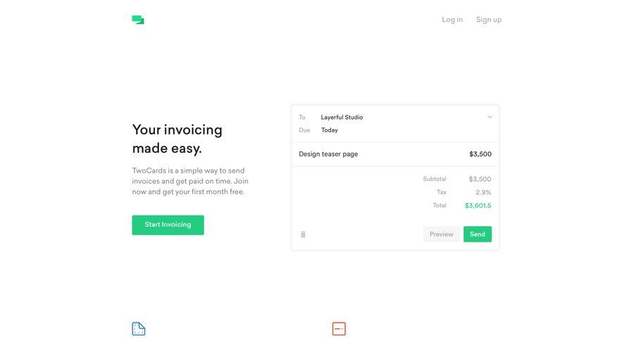 Two cards UI screen examples | Nicelydone