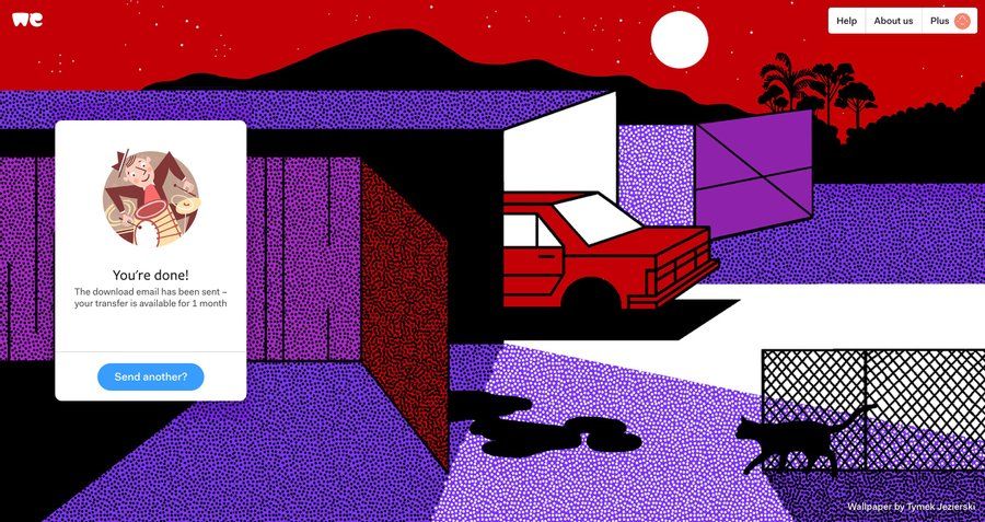 WeTransfer UI screen examples | Nicelydone